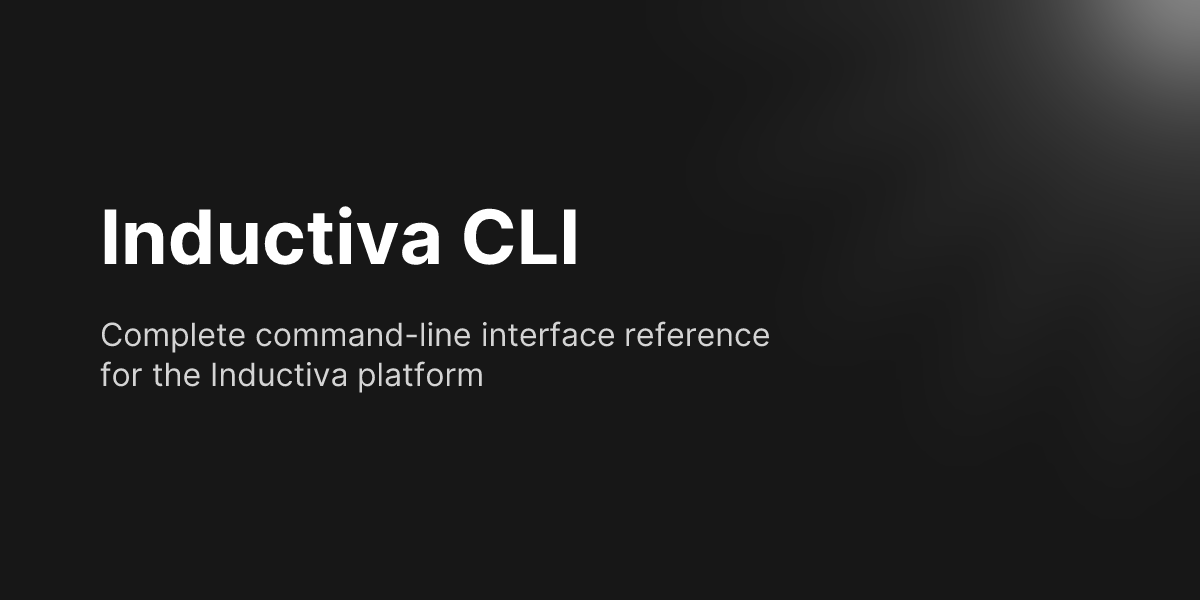 Inductiva CLI - inductiva-documentation